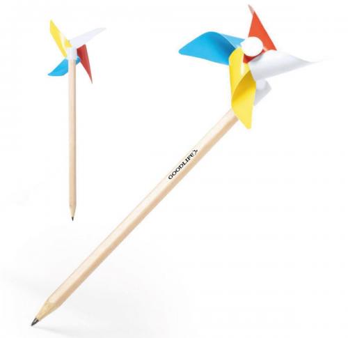 Wooden Pencil Windmill Topper Unsharpened - Buy Promotional Products UK ...