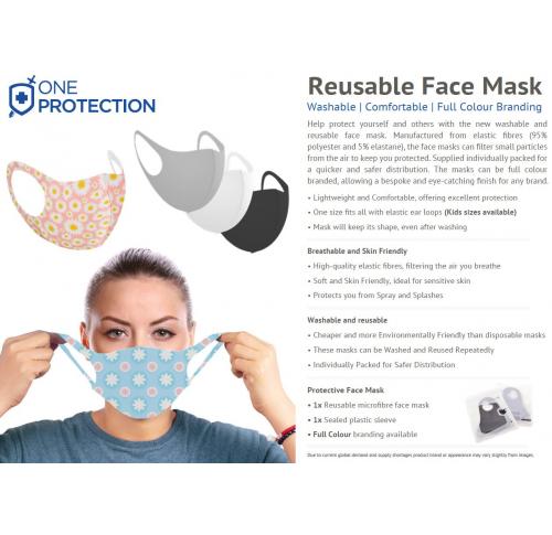 Branded Face Masks - Reusable Printed In Full Colour - Buy Promotional ...
